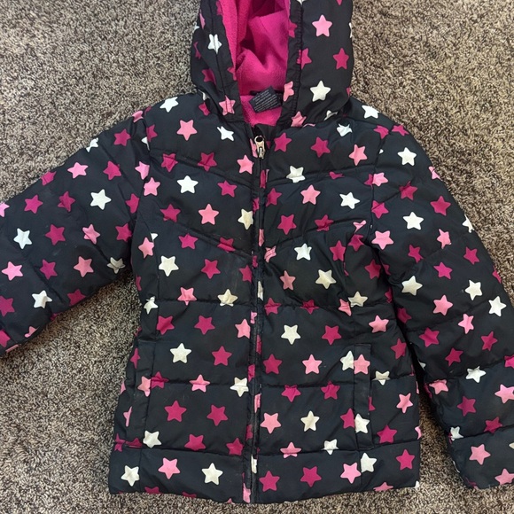 Jackets & Coats | Star Patterned Hooded Puffer Jacket | Poshmark